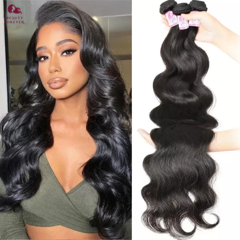 Beauty Forever Body Wave Brazilian Hair Weave Bundles 100% Remy Human ...