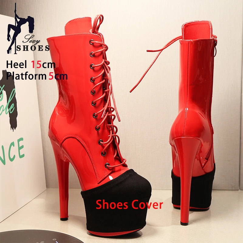5cm-Platform-Boots-Protective-Cover-Suede-Surface-Pole-Dance-Boots ...
