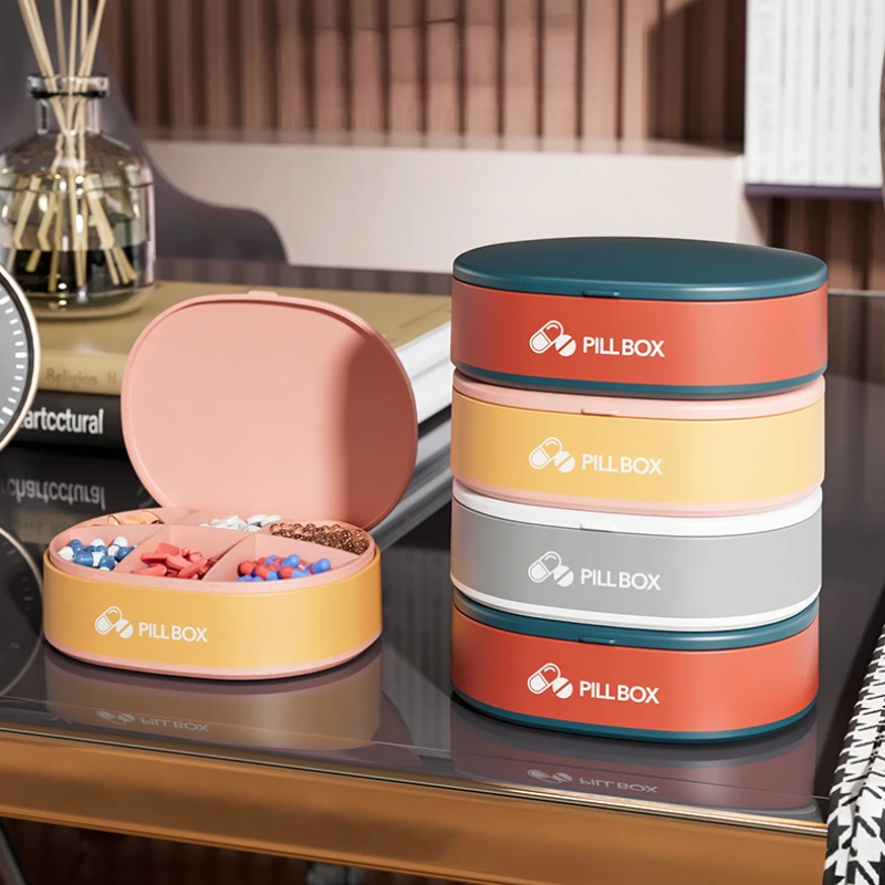 1 Pc Pill Case For Tablets 6/4 Gird Medicine Pill's Organizer Drug ...