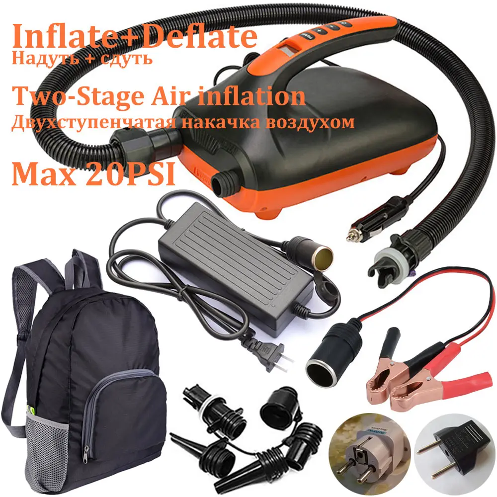 SUP-Board-Pump-12V-Max-20PSI-Inflatable-Pump-with-120W-Adapter-Electric ...