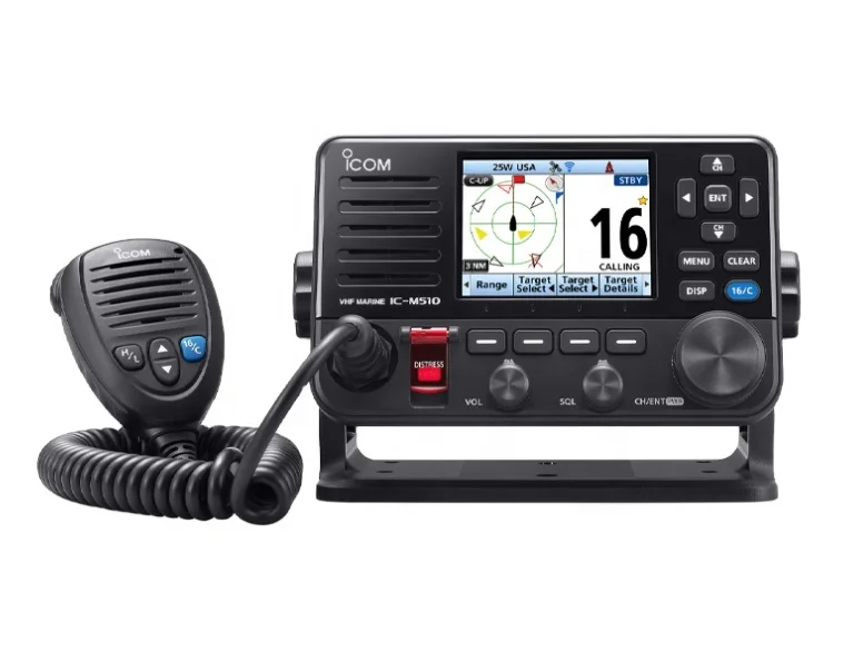Long-range-Icom-IC-M510AIS-VHF-marine-transceiver-navigation-radio-with ...