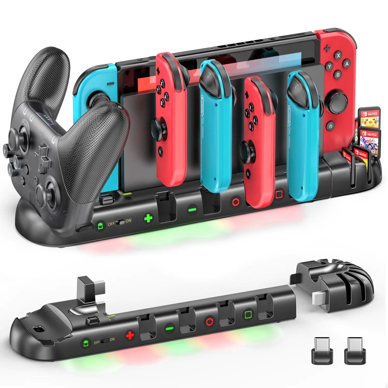 For Switch Joycon Charger Switch OLED Controllers Fast Charge Switch ...