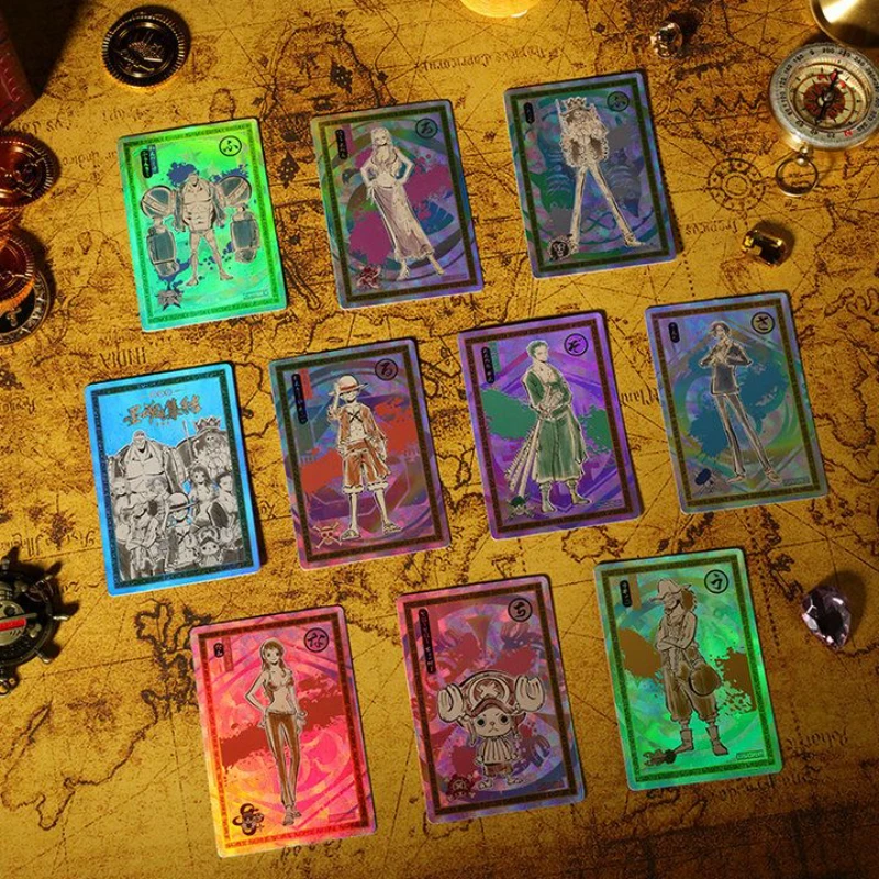 One Piece Luffy Zoro Colorful Card Imitating Metal Laser Collection ...