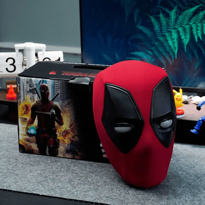 2026 Popular New Deadpool Cute Headset Electric Helmet Can Blink and ...