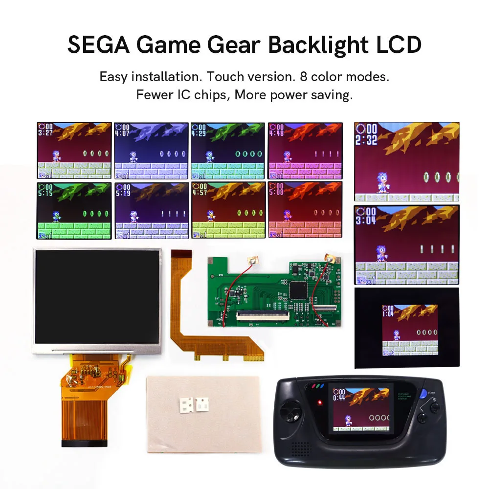 Touch Version Backlight LCD Screen For SEGA Game Gear Highlight LCD Kits For SEGA GG LCD Console
