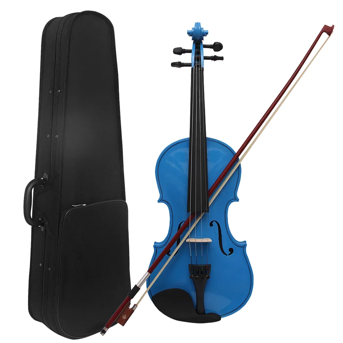IRIN V-10 4/4 Violin Dark Blue Solid Wood Violin Set with Cloth Case ...
