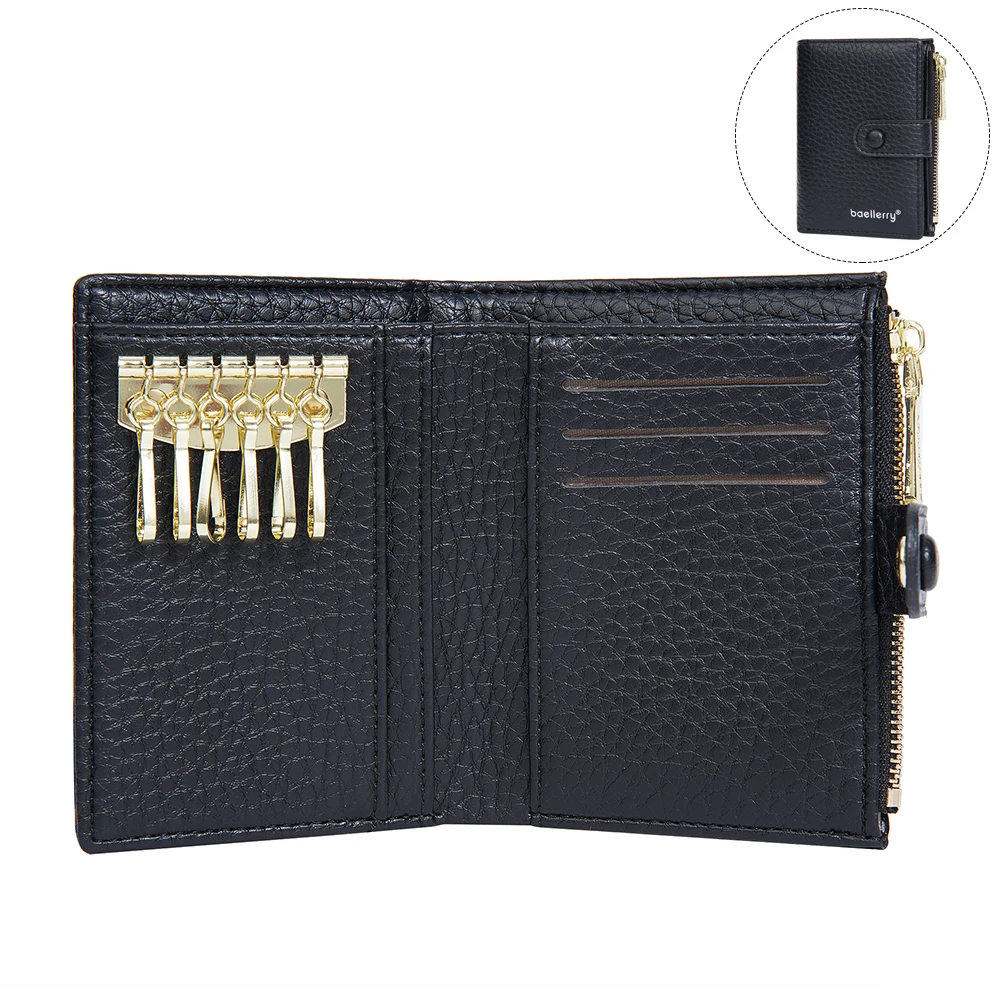 Leather-Keychain-Men-Women-Key-Holder-Organizer-Small-Money-Pouch-Key ...