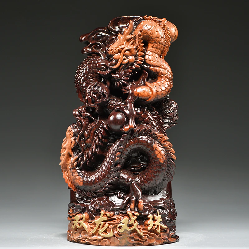 Ebony-wood-carving-dragon-decoration-solid-wood-home-living-room-office ...