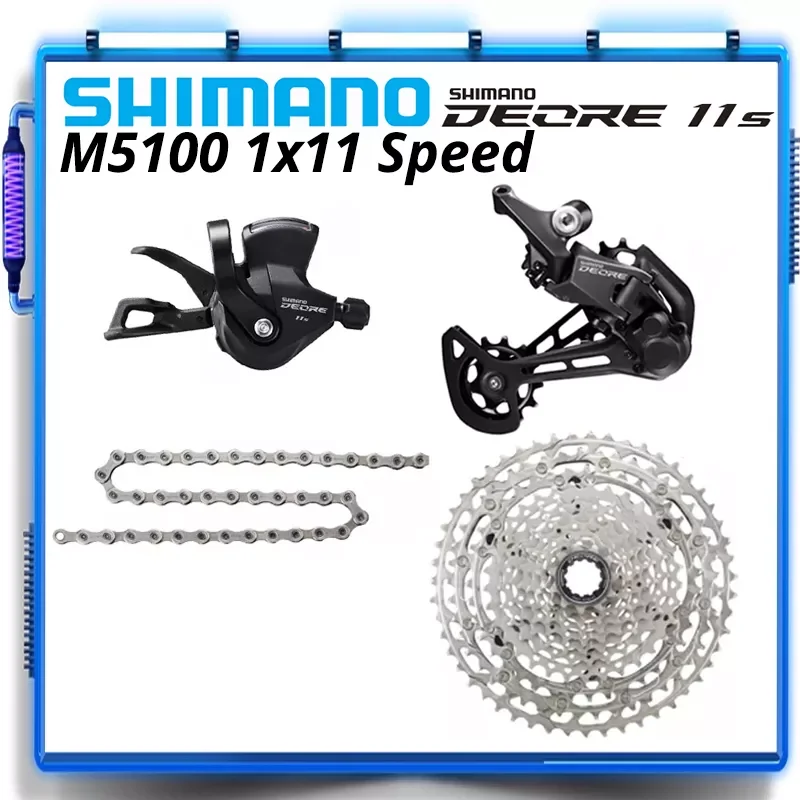 Shimano deore m5100 groupset mtb bicicleta 1x11-speed 11-42t 11-51t m5100 shifter traseiro ...