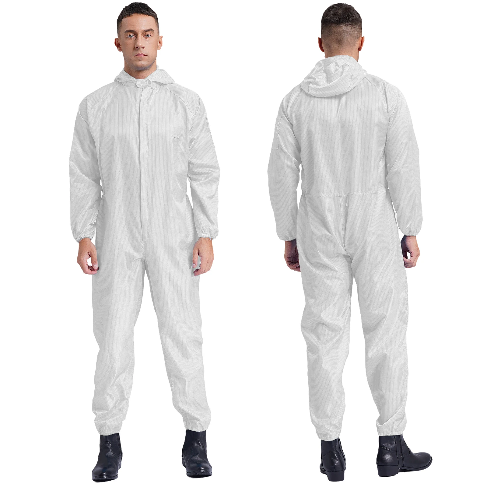 Adult-Anti-Static-Hooded-Coverall-Long-Sleeve-Dust-proof-Overalls-Labor ...