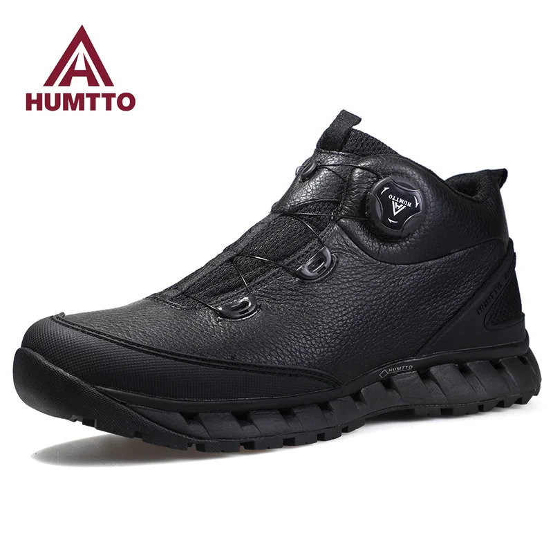 HUMTTO Leather Shoes for Men Waterproof Sports Climbing Hiking Ankle ...