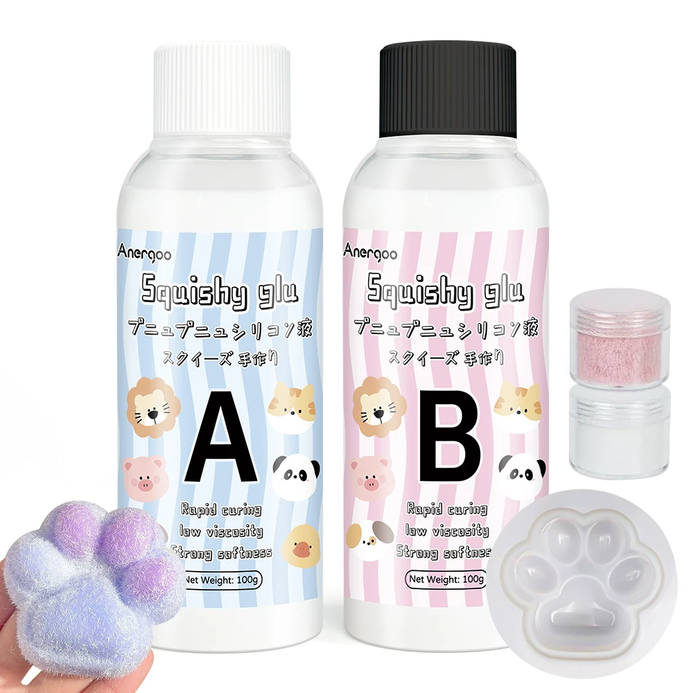 Taba Squishy Making Kit - DIY Squishy Maker with 3" Paw Animal Silicone ...