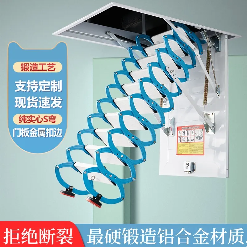 Electric-loft-telescopic-staircase-household-folding-elevator-ladder ...
