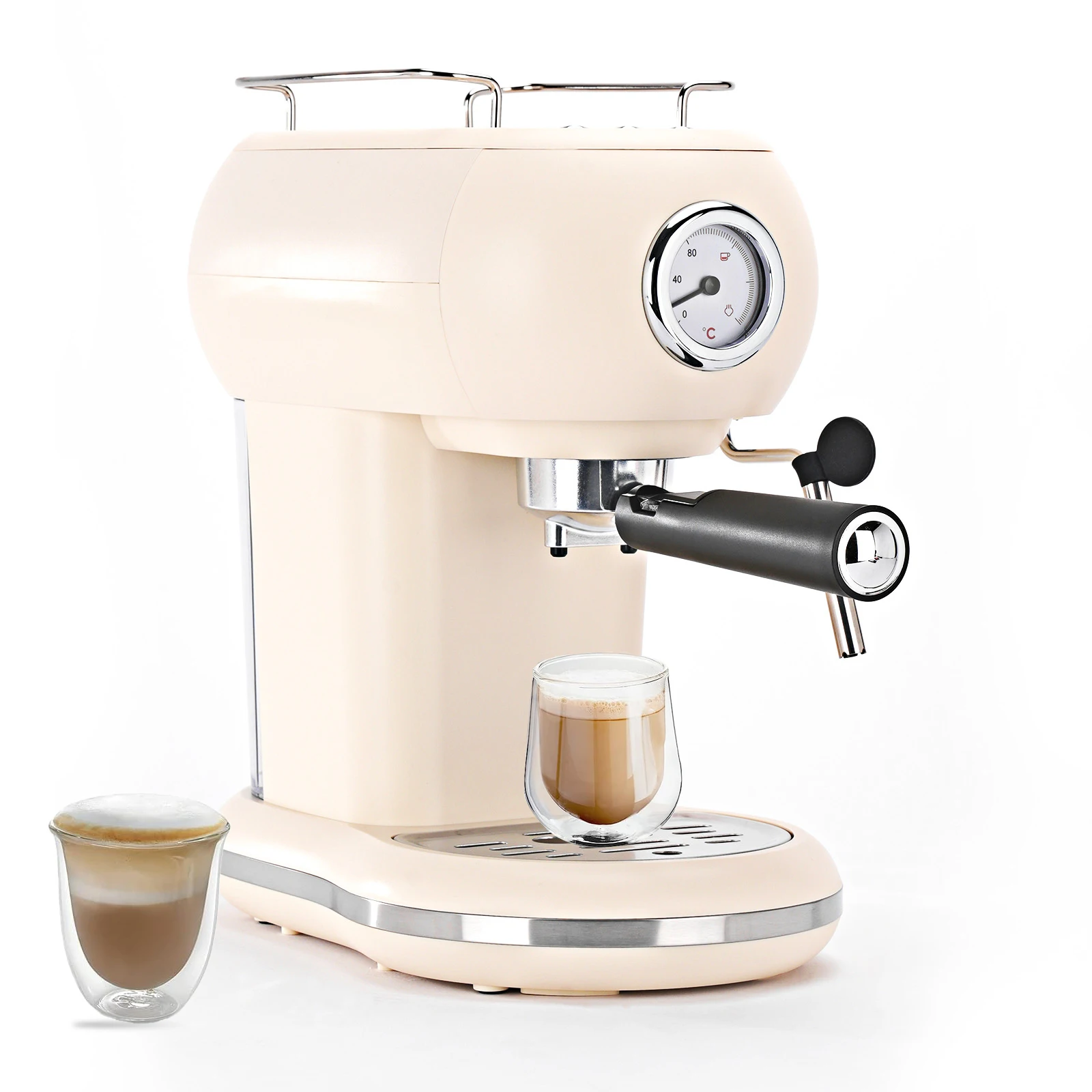 Mcilpoog-19Bar-Semi-Automatic-Espresso-Machine-With-Powerful-Steamer ...
