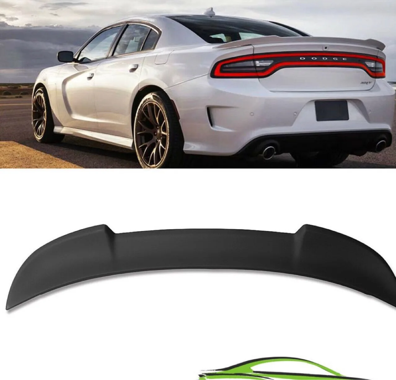 New Carbon Fiber Look /Black Car Rear Roof Spoiler Wing Trunk Spoiler ...