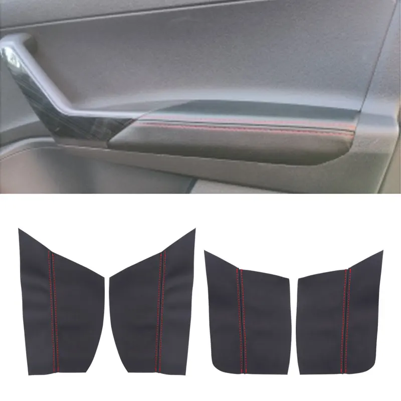 Soft Leather Door Armrest Cover For VW Polo MK6 2019 Car-styling Door ...