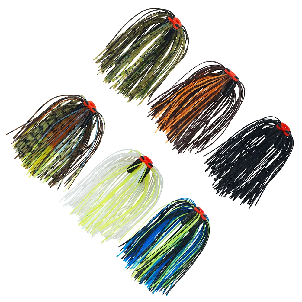 6Pcs-Silicone-Jig-Skirts-with-Jig-Rattles-Fishing-Spinnerbait-Lure ...
