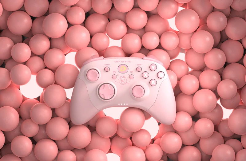 Dareu-H101-Candy-Pink-Wireless-Bluetooth-Gamepad-Black-360-Joystick ...