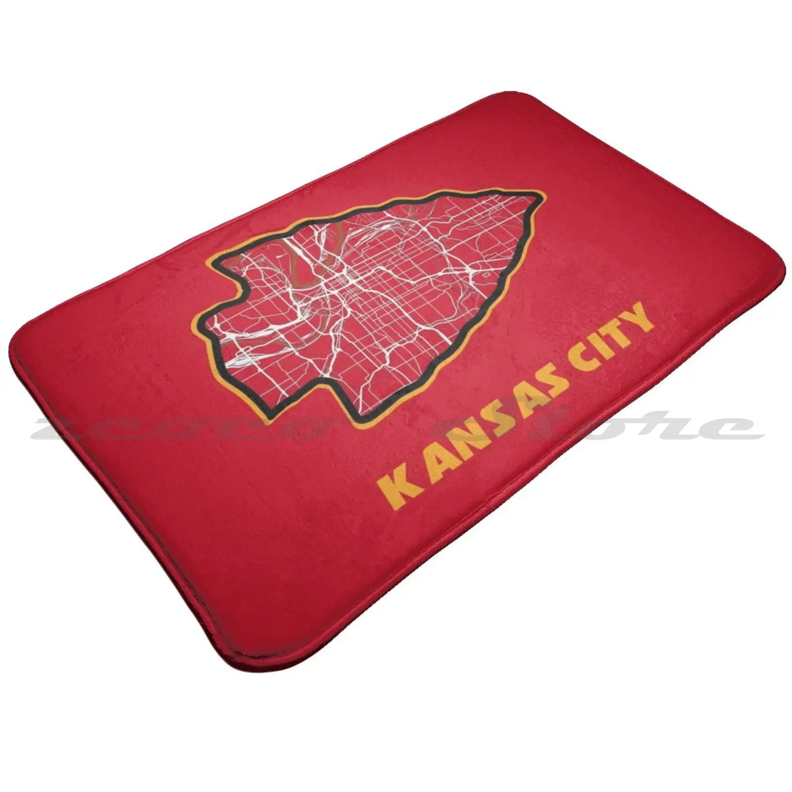 Kansas-City-Arrowhead-Map-In-Chiefs-Colors-Carpet-Water-Absorb-Non-Slip ...