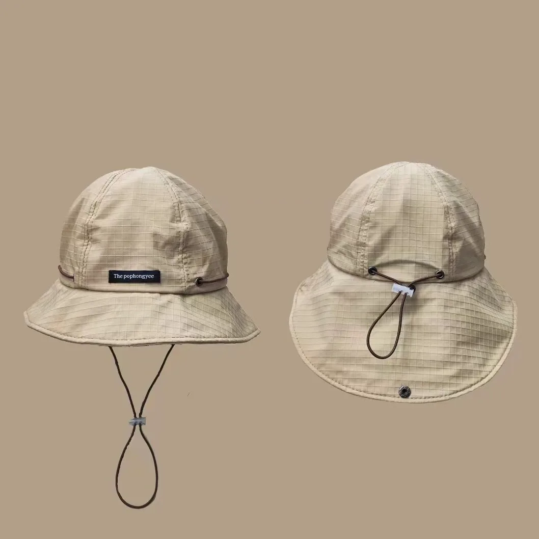 Japanese-Drawstring-Contrasting-Fisherman-Hat-Versatile-For-Outdoor ...