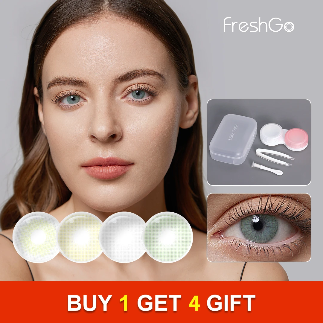 (0~ 6.00) FreshGo Contact Lenses With Diopters 1Pair 3.2mm Bore ...