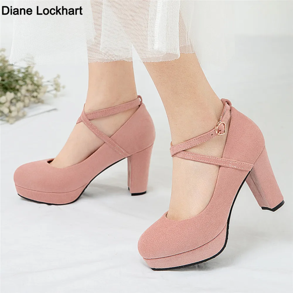 Women Shoes on Heels Women Platform Pumps Spring Summer Shallow Cross ...