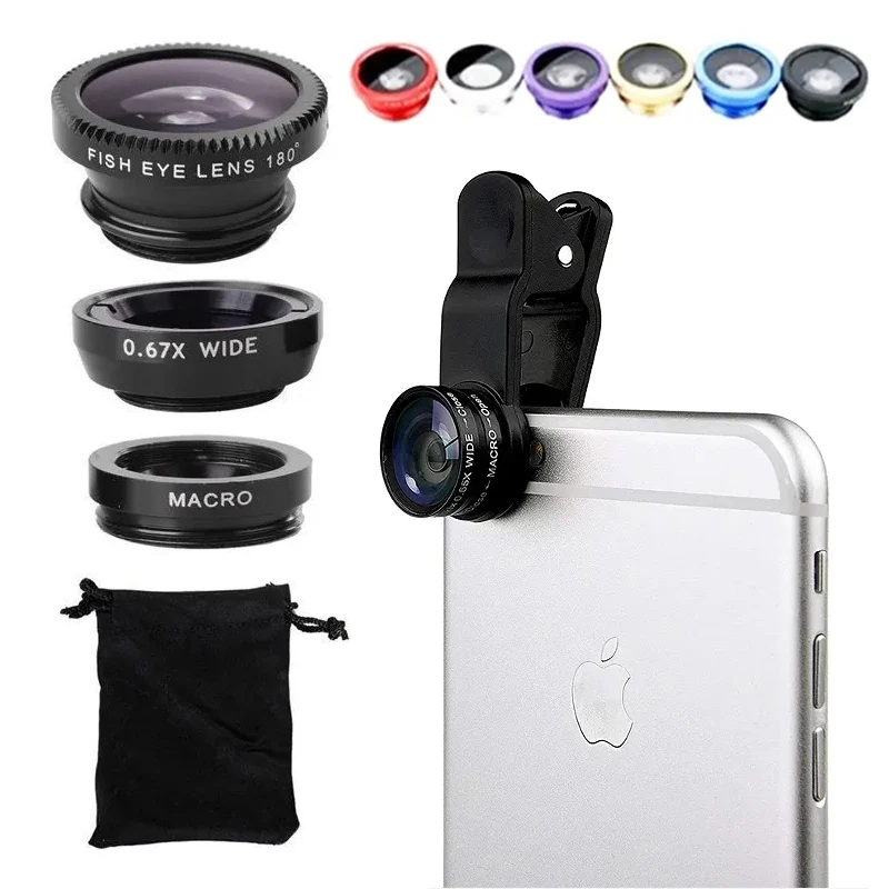 Fish-Eye-Lentes-Macro-Kits-de-C-mera-com-Clip-Fisheye-Lente-Do-Telefone ...