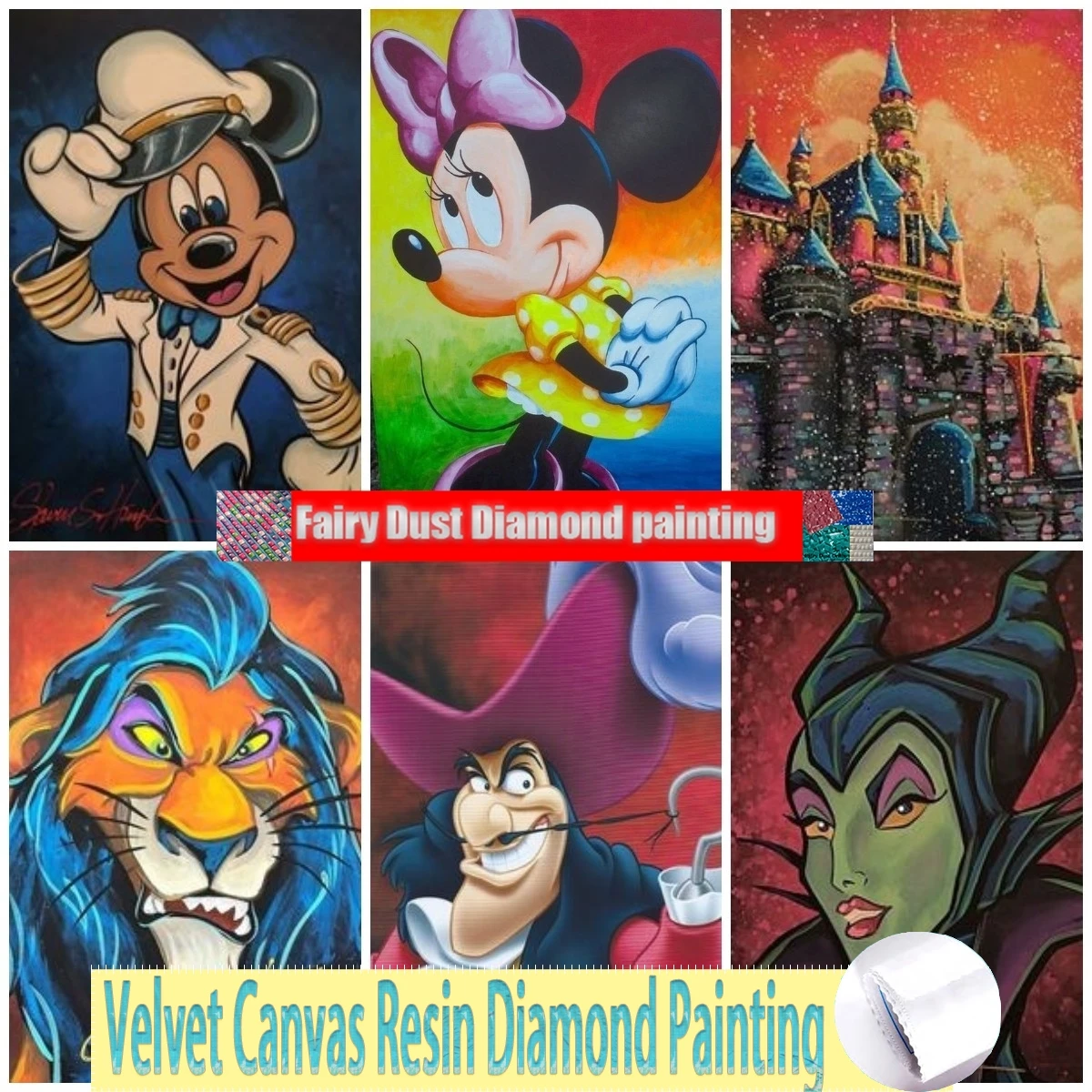 Disney-Fairy-Dust-Resin-Diamond-Painting-5d-Cartoon-Full-Diamond-Mosaic ...