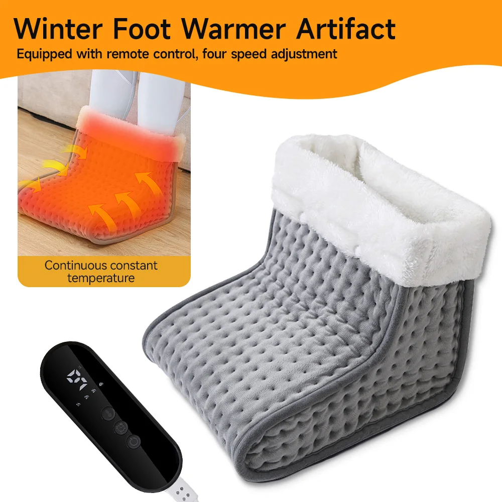 Electric Foot Warmer Warm Foot Cover Feet Heating Pad Heater Shoes Hot ...