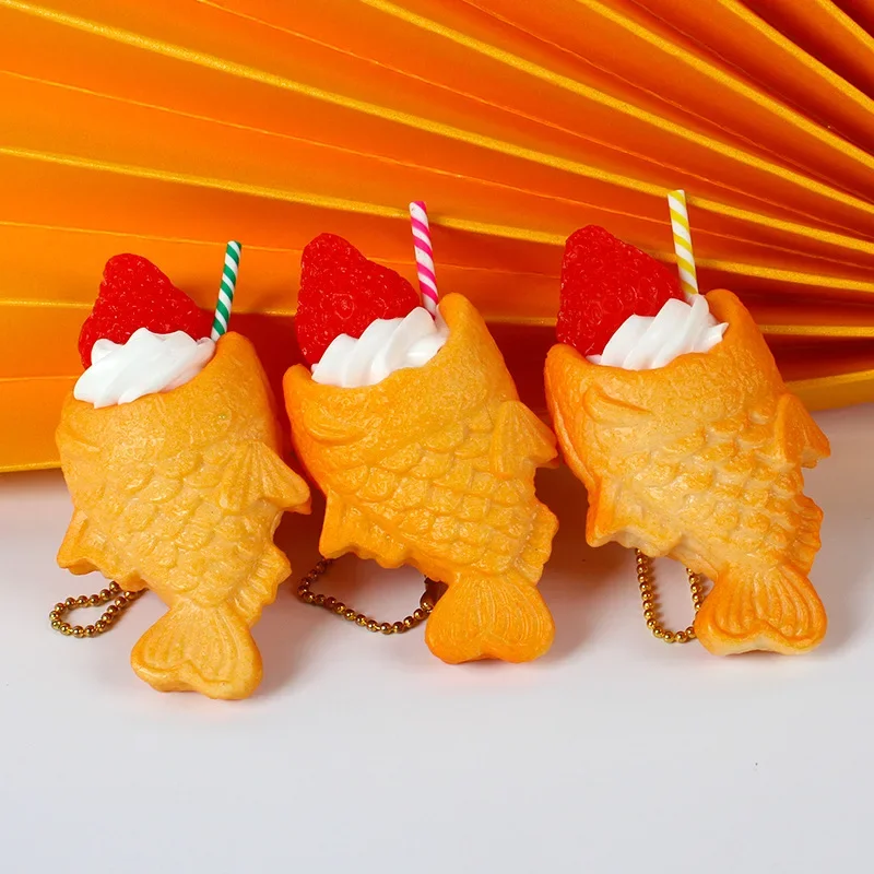 Small-Fish-Dried-Cake-Keychain-Simulation-Cartoon-Fruit-Cream-Ice-Cream ...