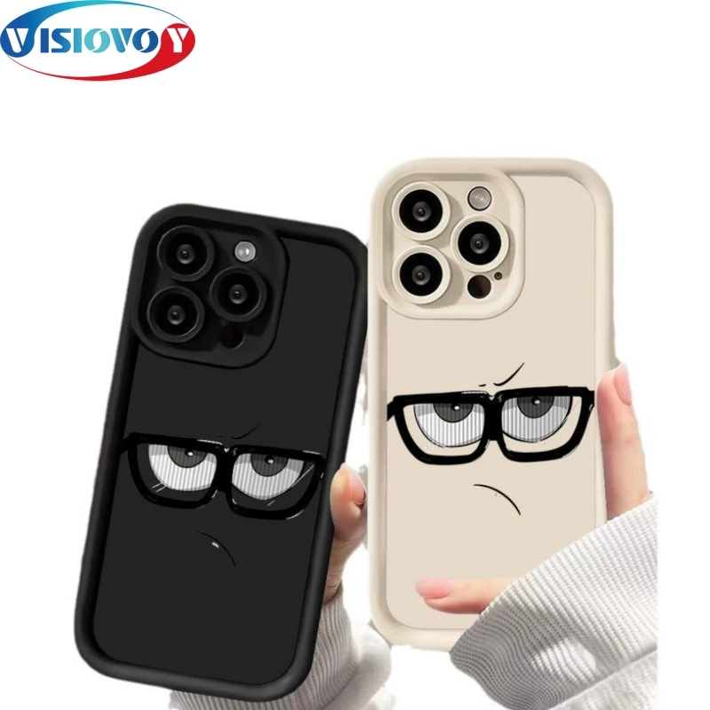 Silicone-Soft-Phone-Cases-For-iPhone-15-13-14-Pro-Max-Angry-Face ...