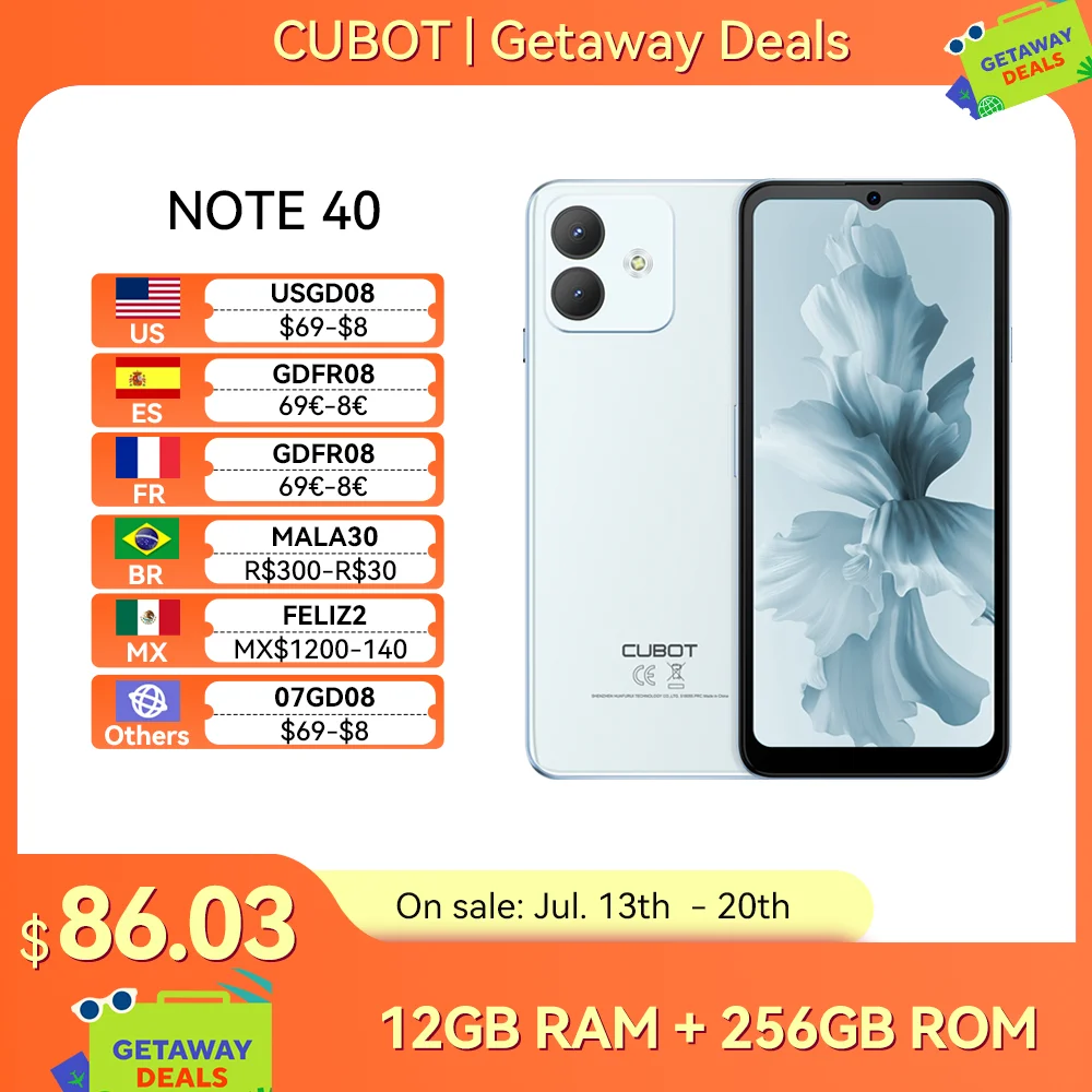 Cubot Note 40 - Full phone specifications