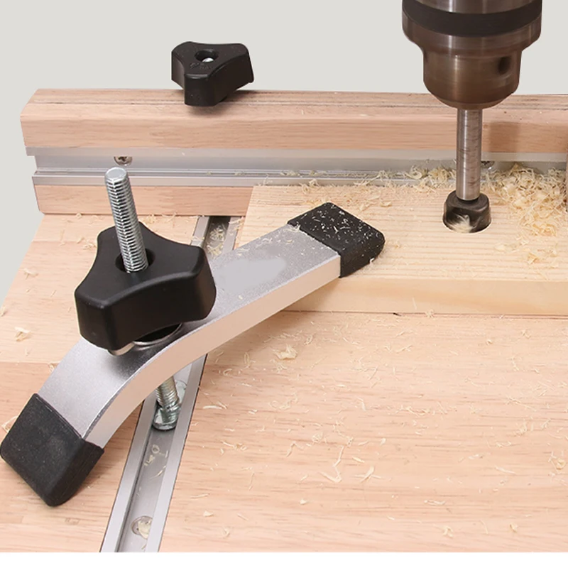 Woodworking Router Table T Track Metal Quick Acting Hold Down Clamp Set ...