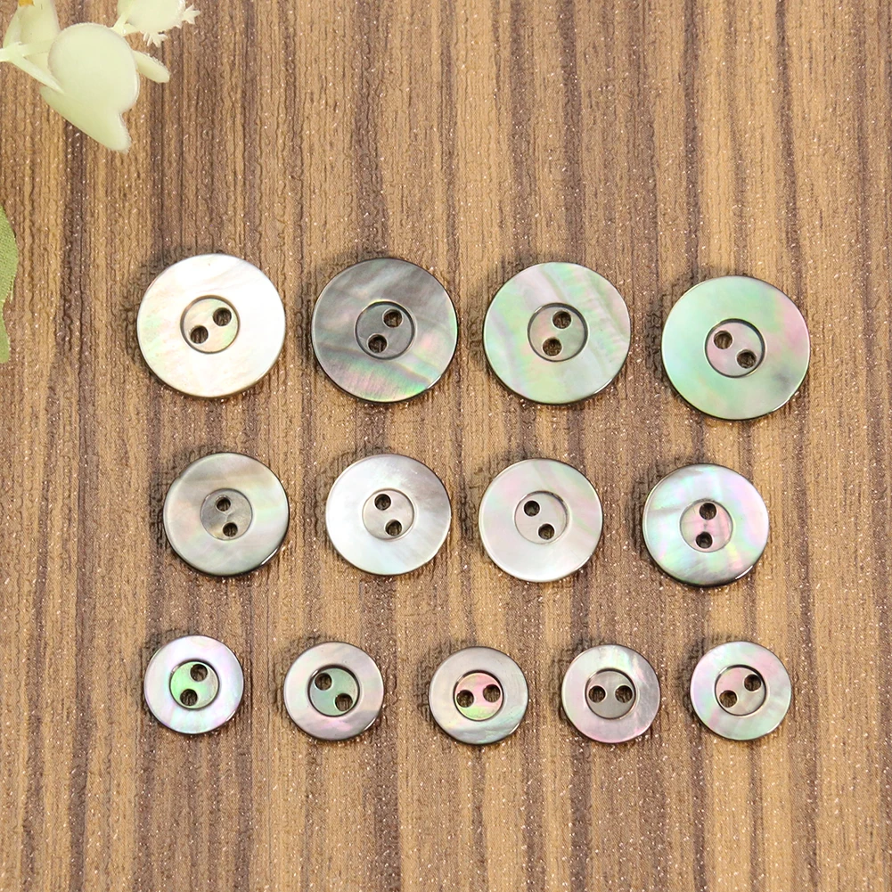 10PC-Natural-Black-Mother-of-Pearl-Shell-Concentric-Circles-2-holes ...