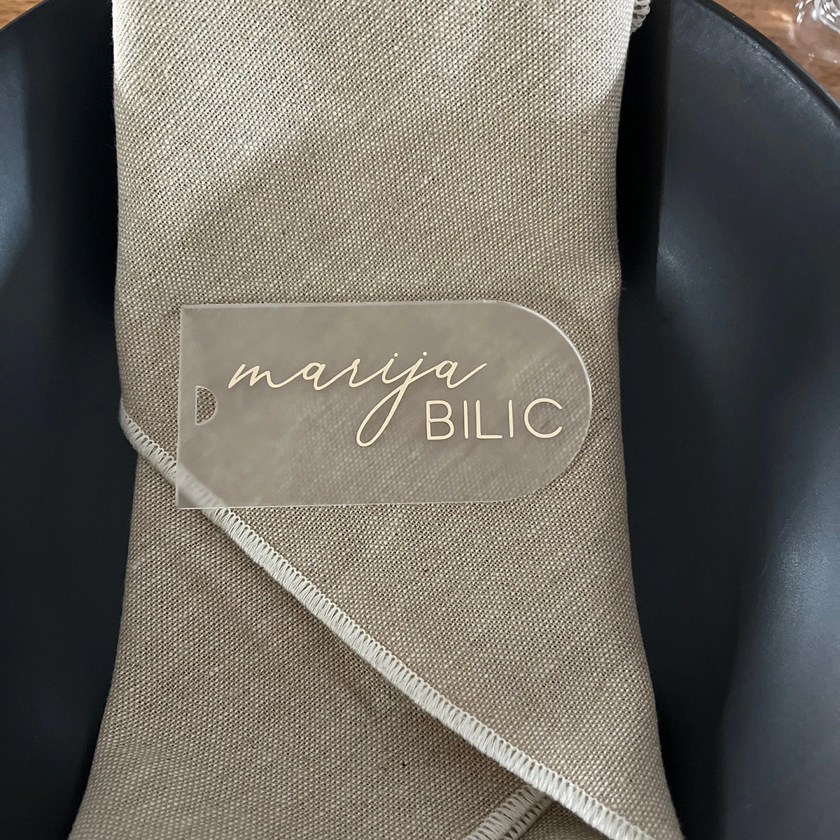 Blank-Frosted-Clear-Arch-Acrylic-Place-Card-Luggage-Tag-Guest-Name-Sign ...