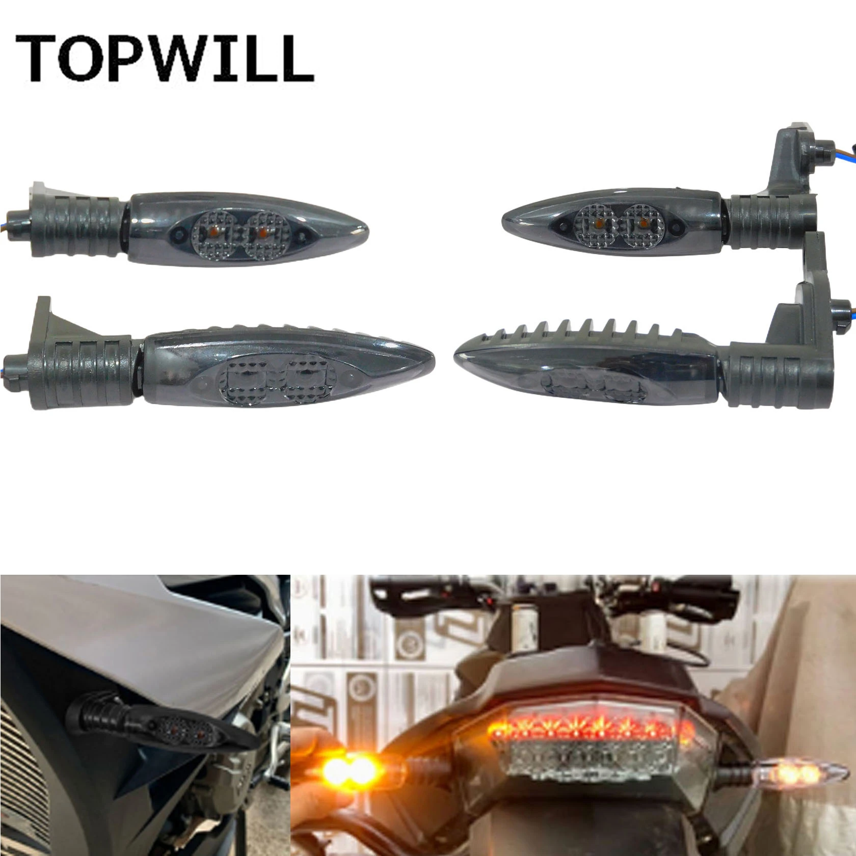 Motorcycle Front Rear Turn Indicator Signal LED Lights For BMW R1200GS ...