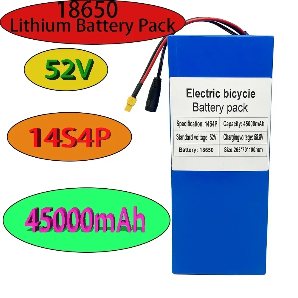 Free-shipping-High-Capacity-52V-14S4P-45000mAh-18650-1000W-Lithium ...