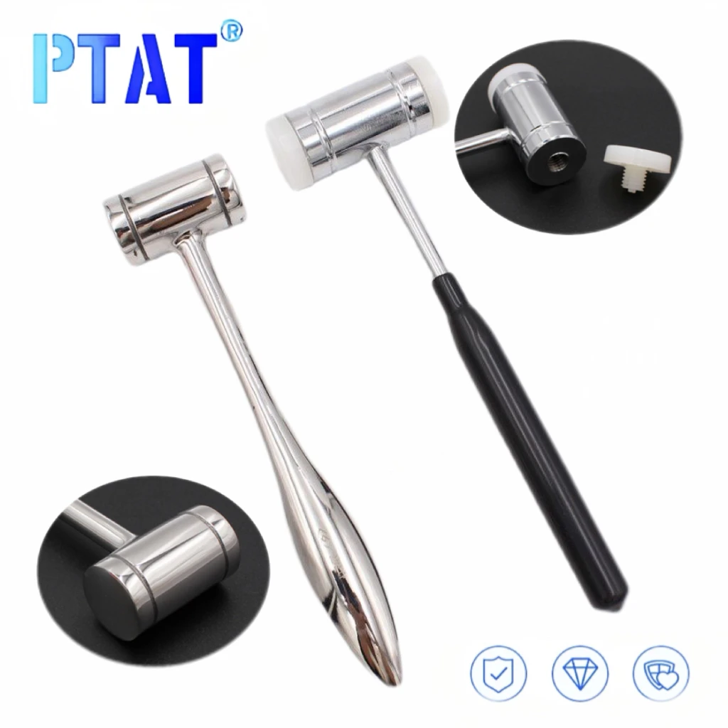 Dental Bone Hammer Double-headed Nylon Stainless Steel Handle Autoclave ...