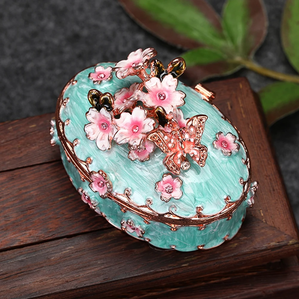 Cherry-Blossoms-Trinket-Box-Vintage-Flower-Butterfly-Enamel-Jewelry ...