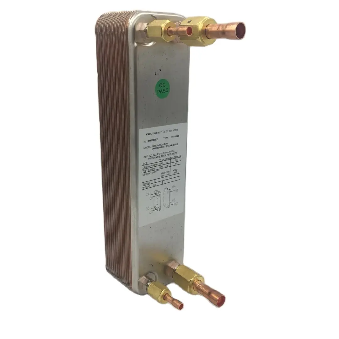 12KW PHE condenser with male SAE and BSP thread connection is easy and ...