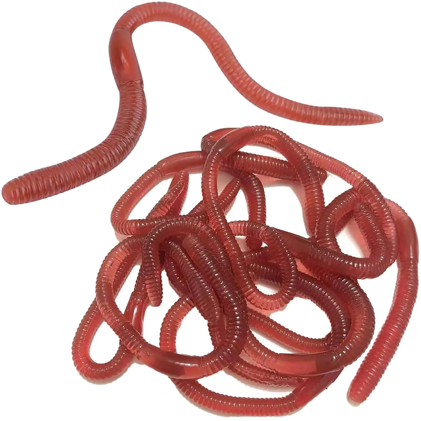 1bag/10pcs Predator Soft Lures Sea Fishing 18cm Silicone Earthworm Worm ...