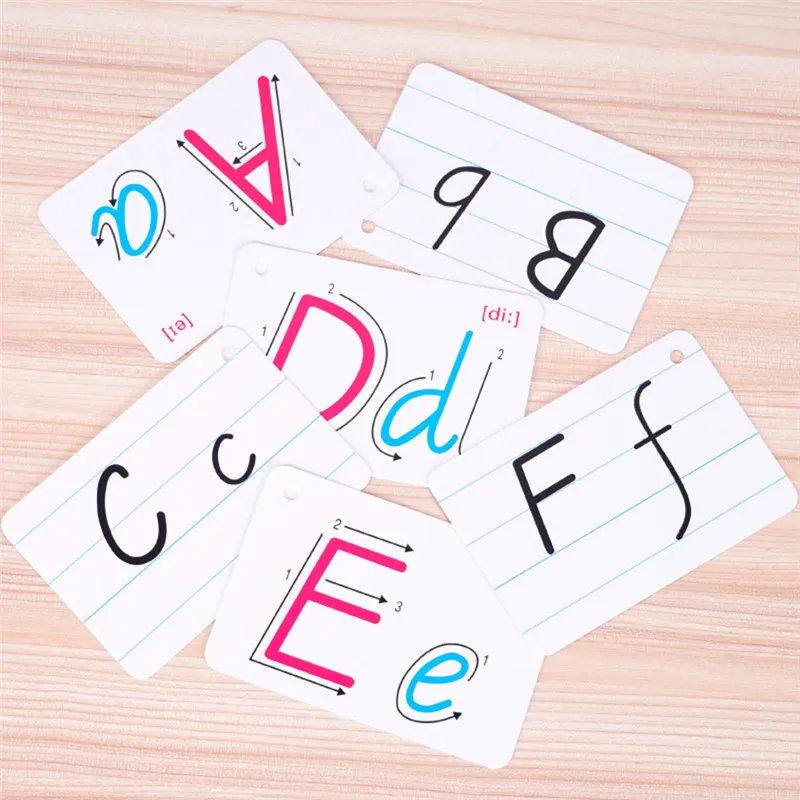 26-Letter-English-Flash-Card-Handwritten-Montessori-Early-Development ...