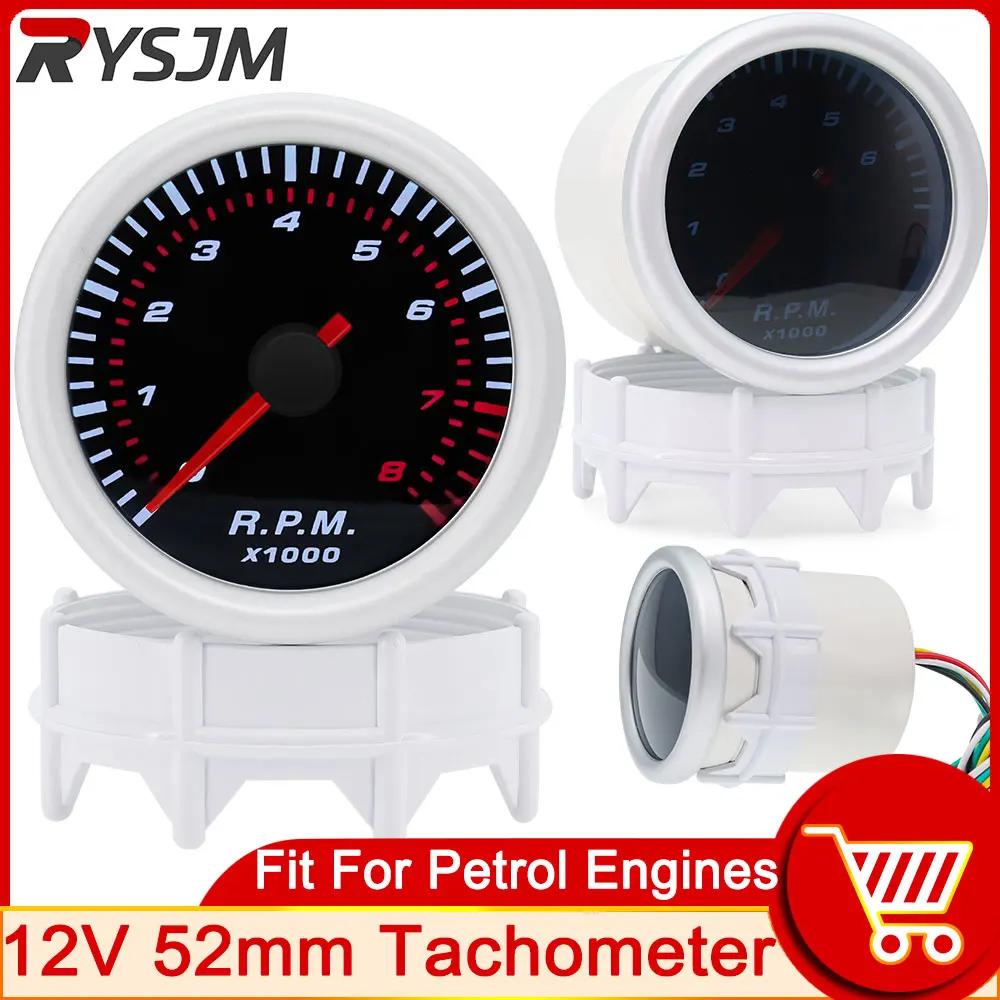 HD-52mm-Car-Tachometer-RPM-Meter-Gauge-0-8000RPM-Automotive-RPM-Swivel ...