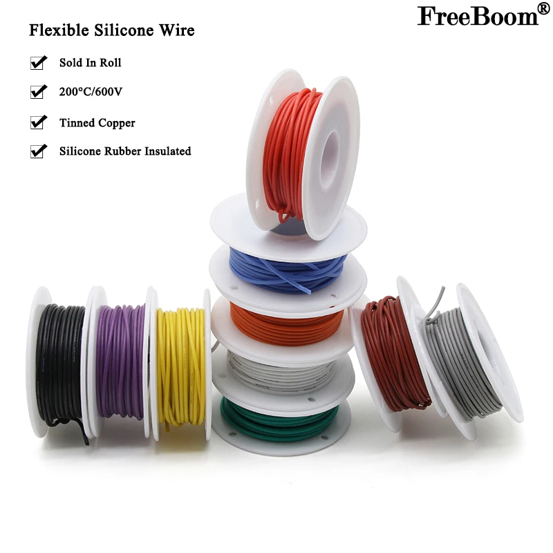 Flexible-Silicone-Wire-In-Roll-30-28-26-24-22-20-18-16AWG-Silicone ...