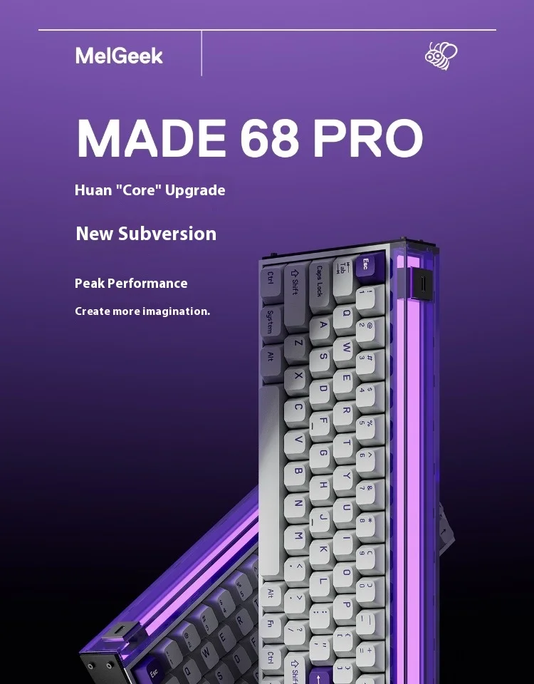 MELGEEK MADE68 Pro Механическая клавиатура Проводной магнитный ...
