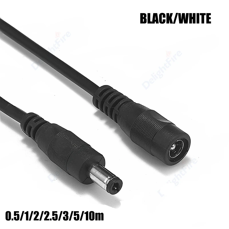 Dc Power Cable 5.5mm X 2.1mm Dc Cable 0.5m/1m/2m/3m/5m/10m 22awg ...