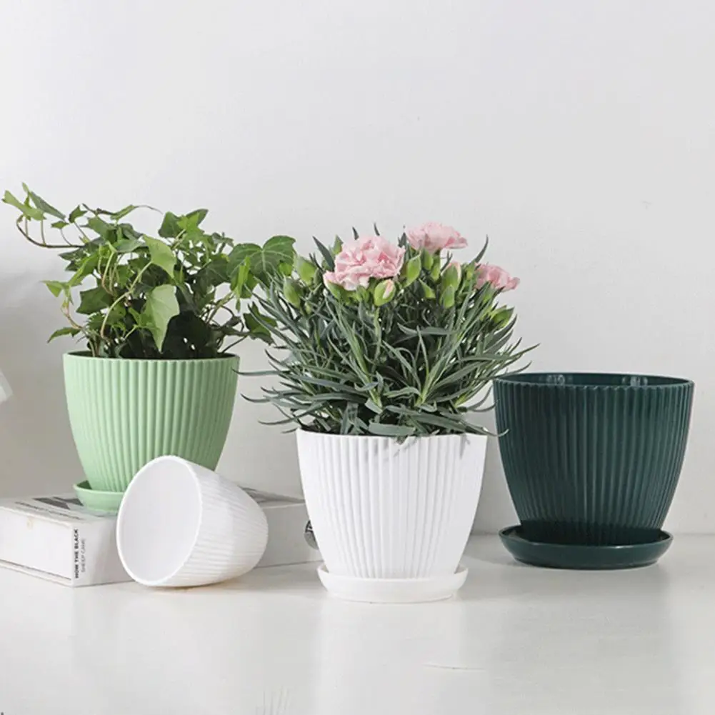 1-Set-Flower-Pot-Good-Non-easy-Broken-Flowerpot-Lightweight-Round ...
