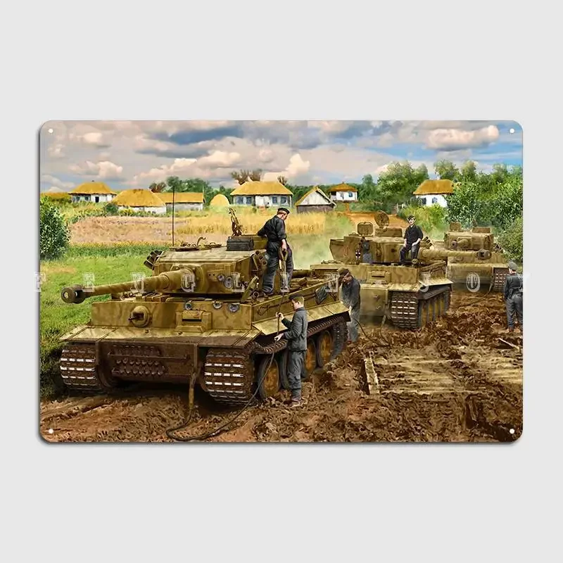 Panzer Tiger Stop Metal Plaque Poster Cinema Living Room Club Bar ...