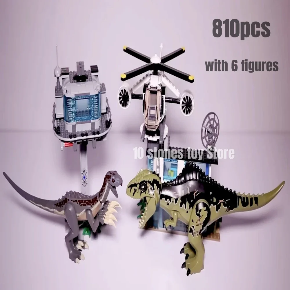 810pcs-Giganotosaurus-Therizinosaurus-Attack-Dinosaur-Building-Blocks ...