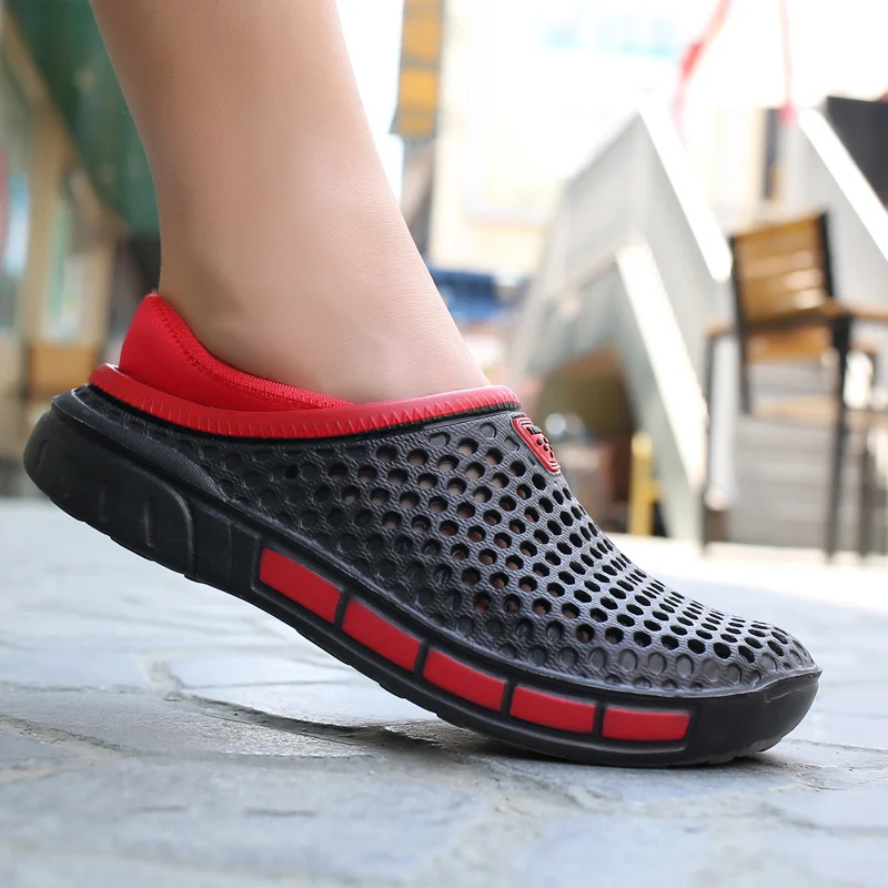 Summer Outdoor Men's Slippers Garden Clogs Male Casual Shoes Fashion ...